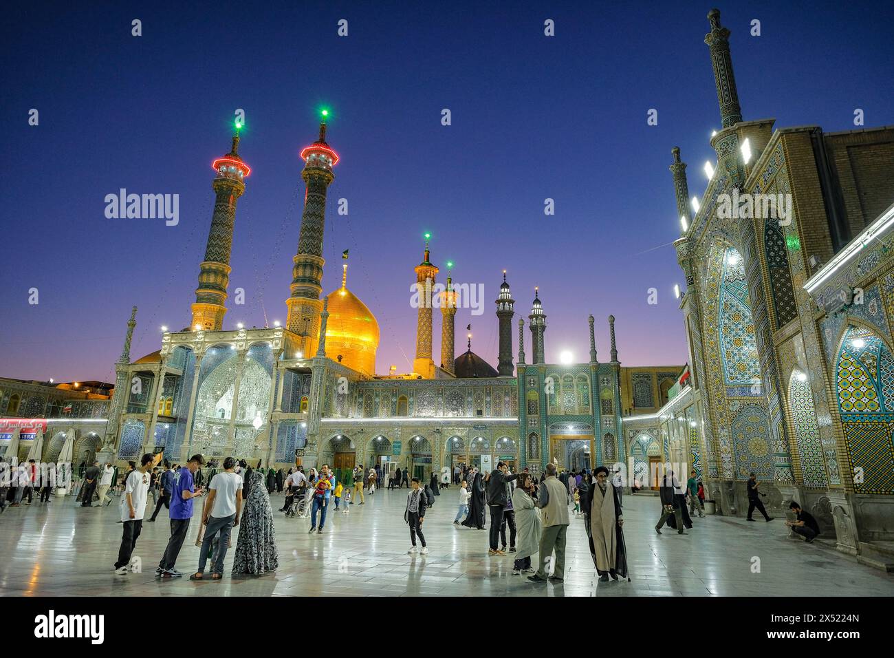 Qom, Iran - April 6, 2024: People visiting the Fatima Masumeh Shrine in ...