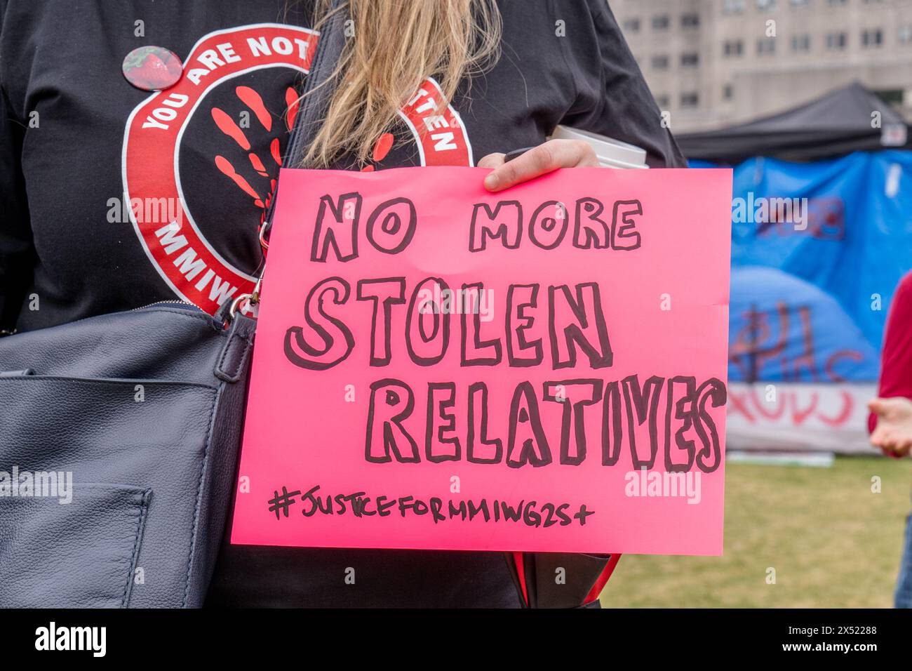 Signage on behalf of Red Dress Day, the National Day of Awareness for ...