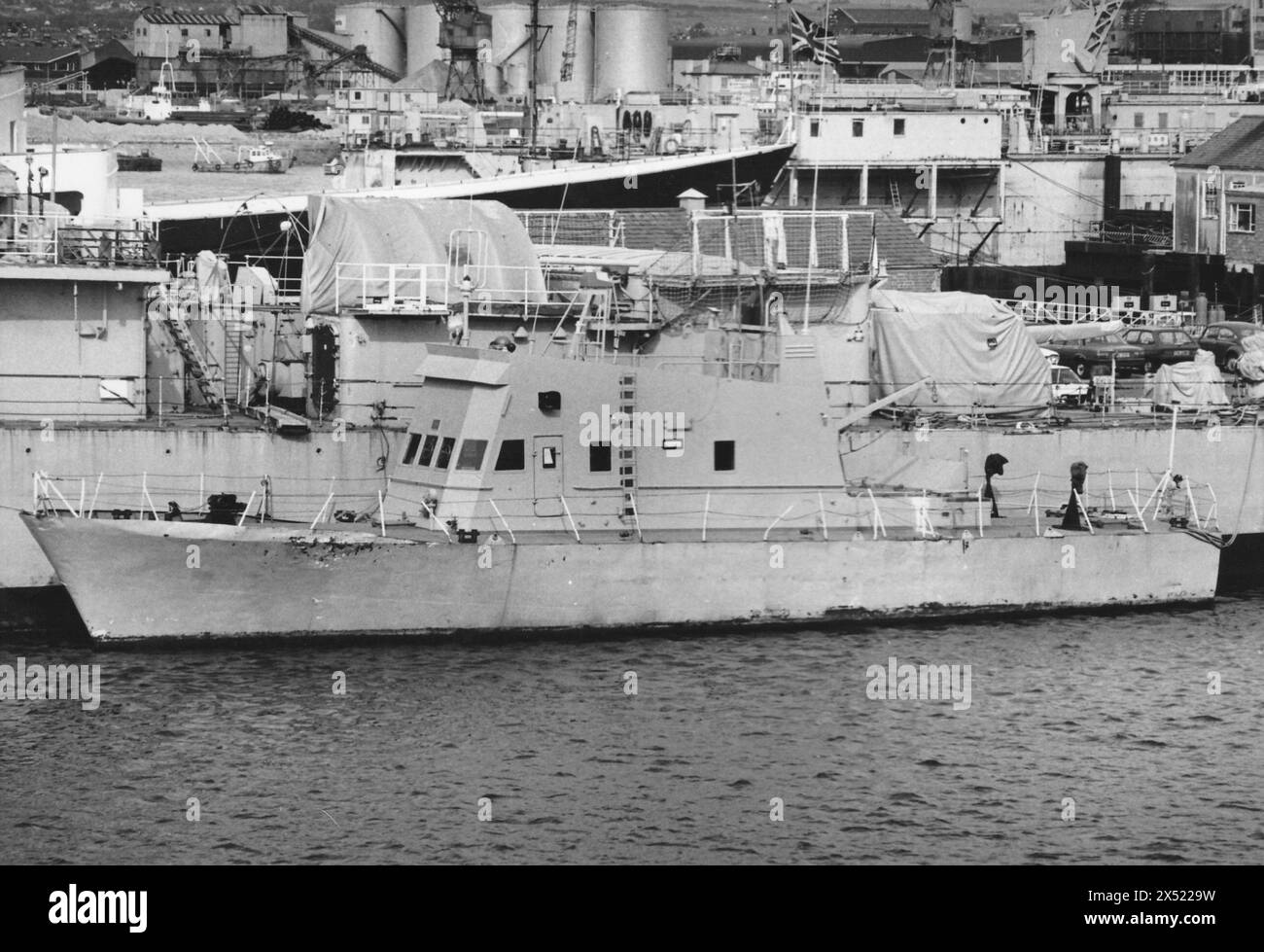 CAPTURED ARGENTINIAN PATROL BOAT 'ISLAS MALVINAS' RENAMED HMS TIGER BAY ...