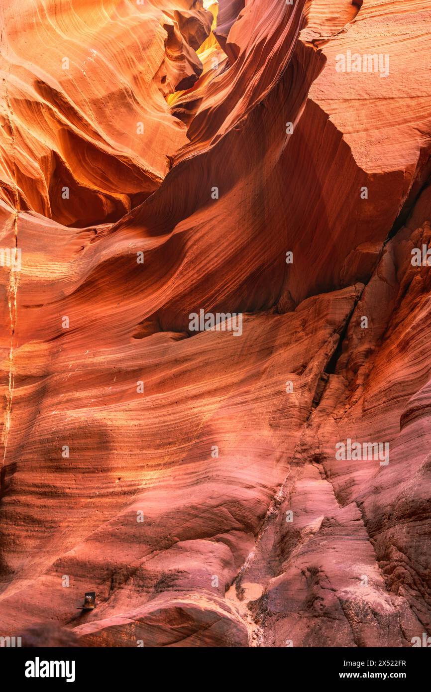 Swirl patterns on the sandstone walls of slot canyons in Arizona form ...