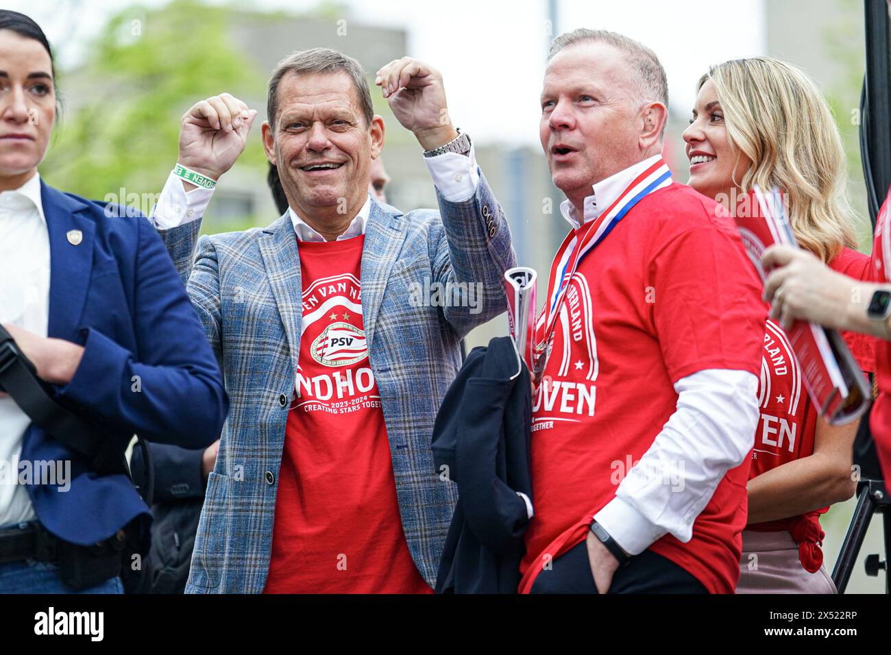 EINDHOVEN, NETHERLANDS - MAY 6: Frank Arnesen and Robert van der Wallen ...