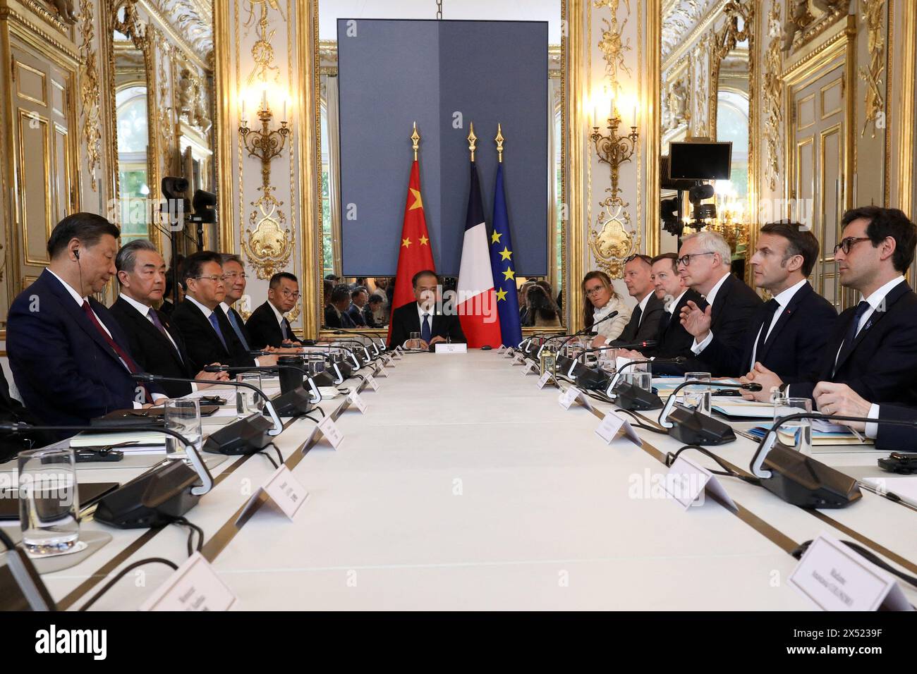 Paris, France. 06th May, 2024. French President Emmanuel Macron, and ...