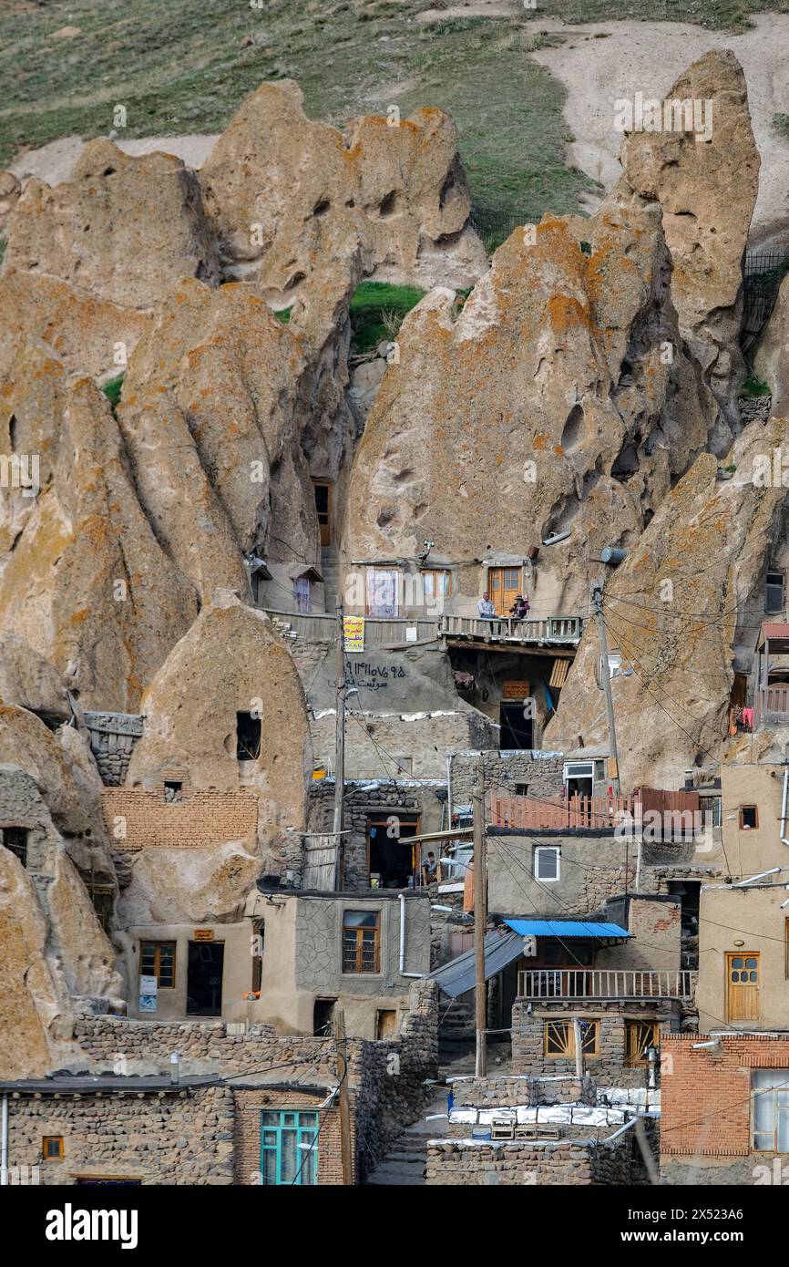 Kandovan, Iran - April 22, 2024: Views of Kandovan village, it is an ...