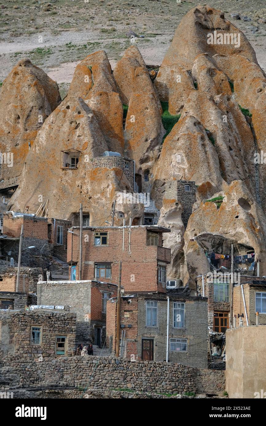 Kandovan, Iran - April 22, 2024: Views of Kandovan village, it is an ...
