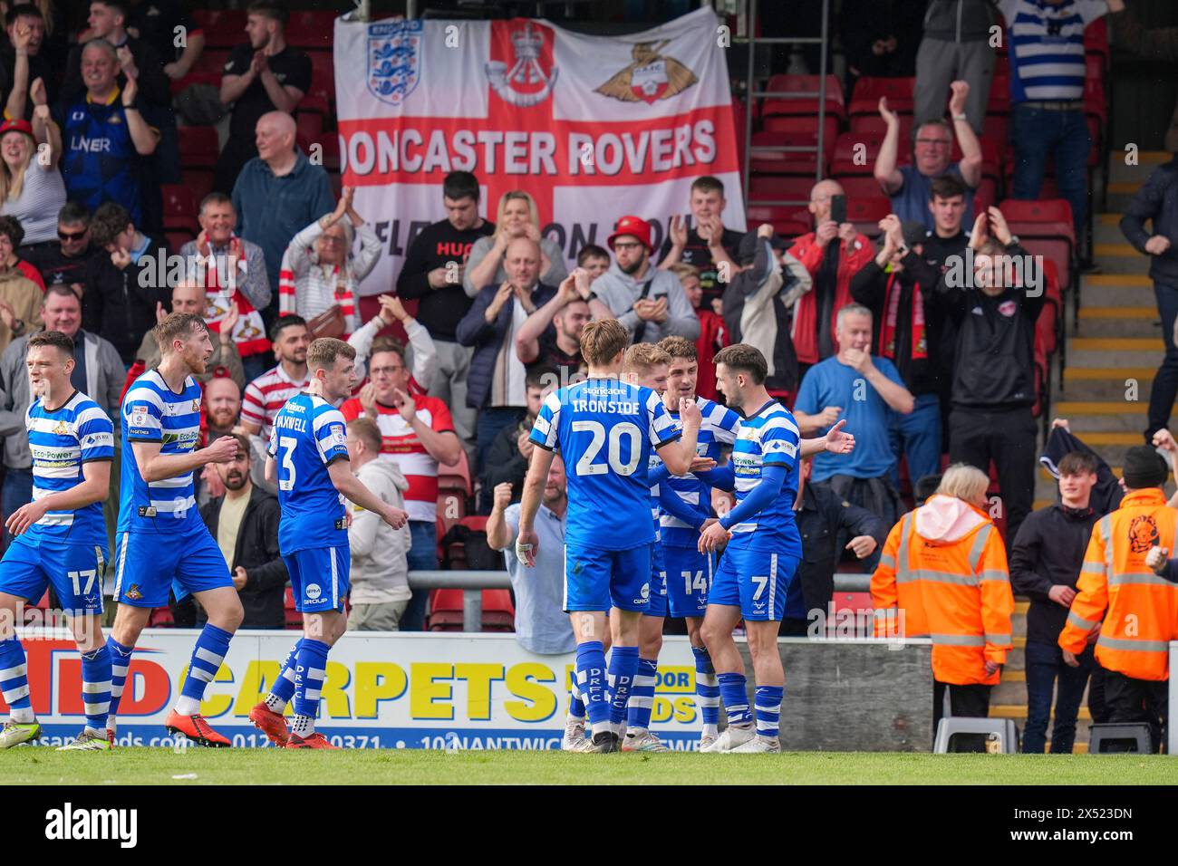 Crewe, UK. 06th May, 2024. Doncaster Rovers midfielder Luke Molyneux (7 ...