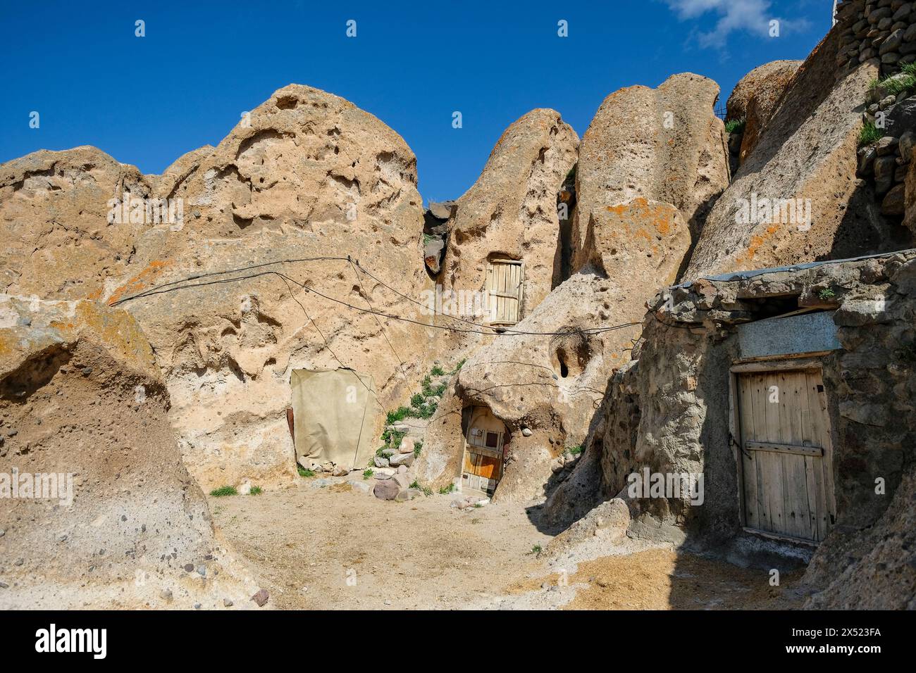 Kandovan, Iran - April 22, 2024: Views of Kandovan village, it is an ...