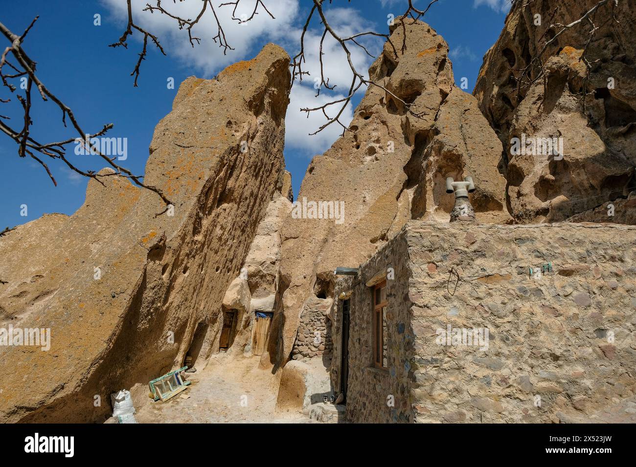 Kandovan, Iran - April 22, 2024: Views of Kandovan village, it is an ...