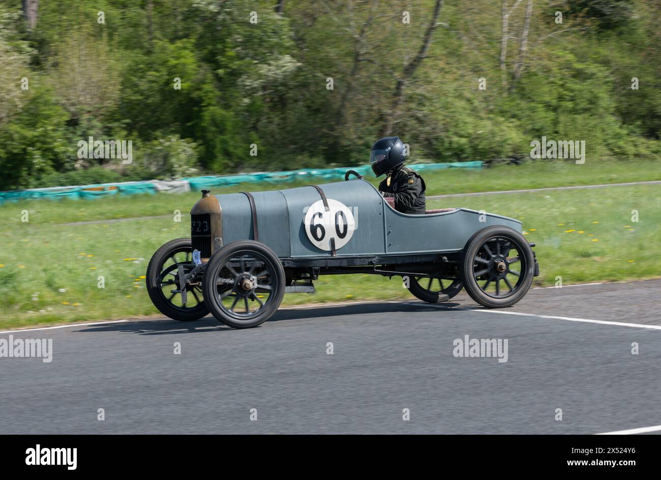 Vintage open top cars competing in the V.S.C.C. Curborough Speed trials ...