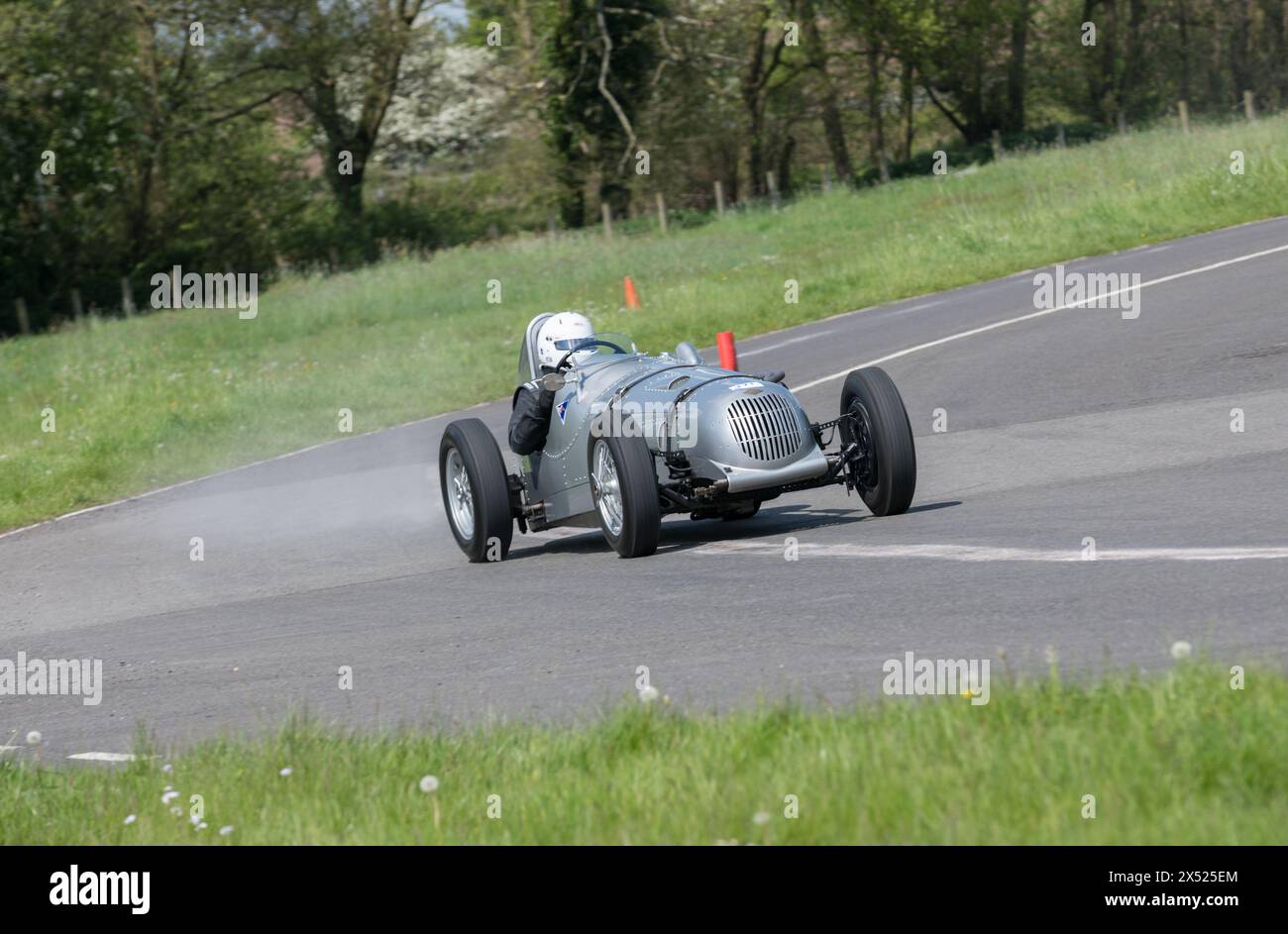 Vintage open top cars competing in the V.S.C.C. Curborough Speed trials ...