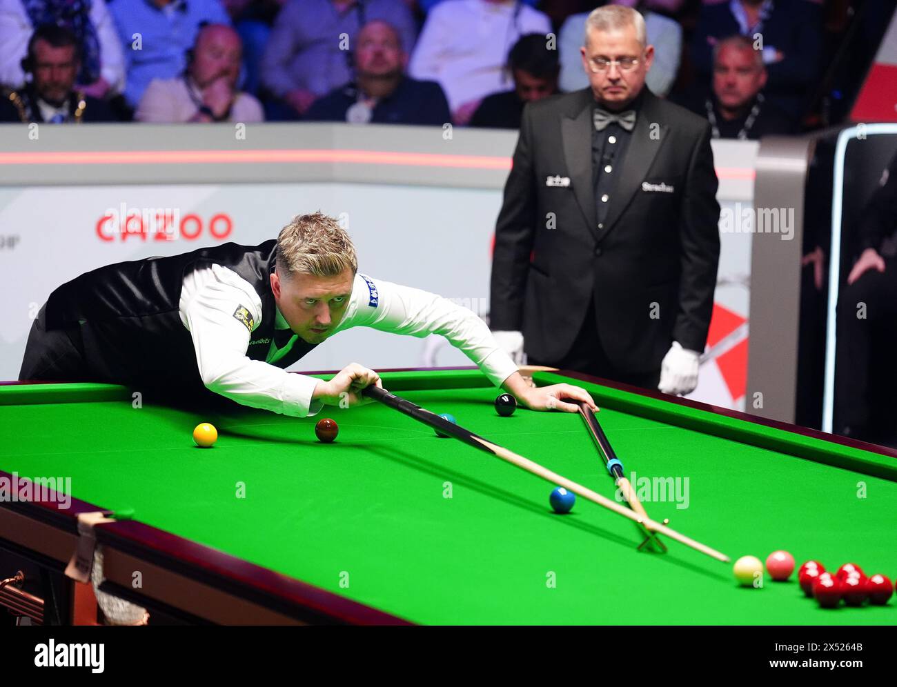 Kyren Wilson in action against Jak Jones (not pictured) during the ...