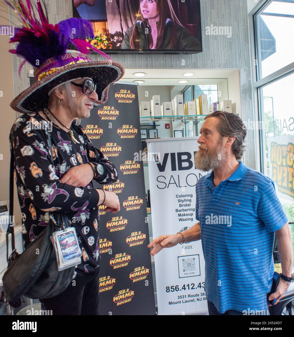 WMMR's Jacky Bam Bam poses with Dennis Helmer of Winslow, New Jersey ...