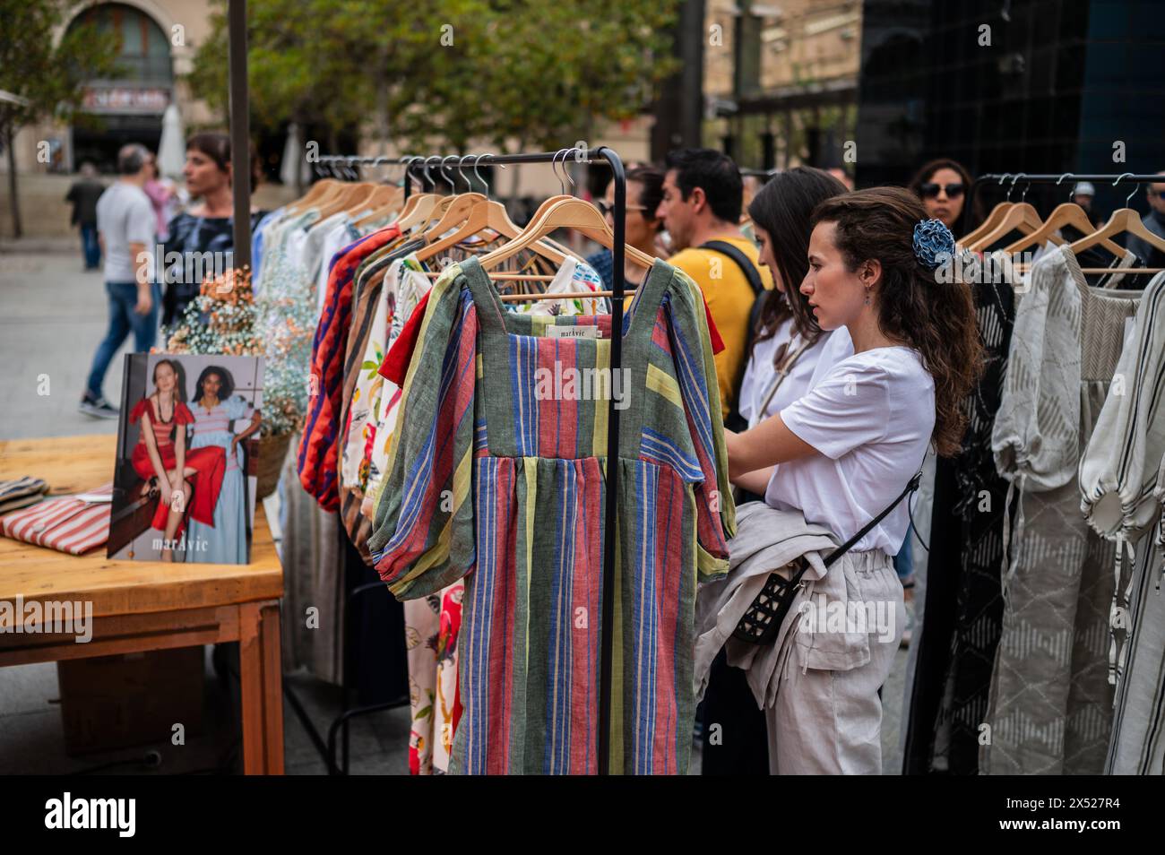 Clothing and craft market during Aragon Fashion Week 2024, Zaragoza ...