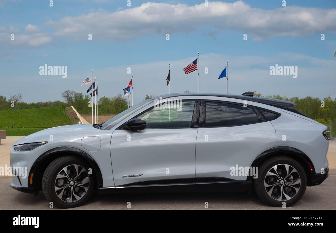 Mustang Mach E at Veteran's Memorial Stock Photo - Alamy