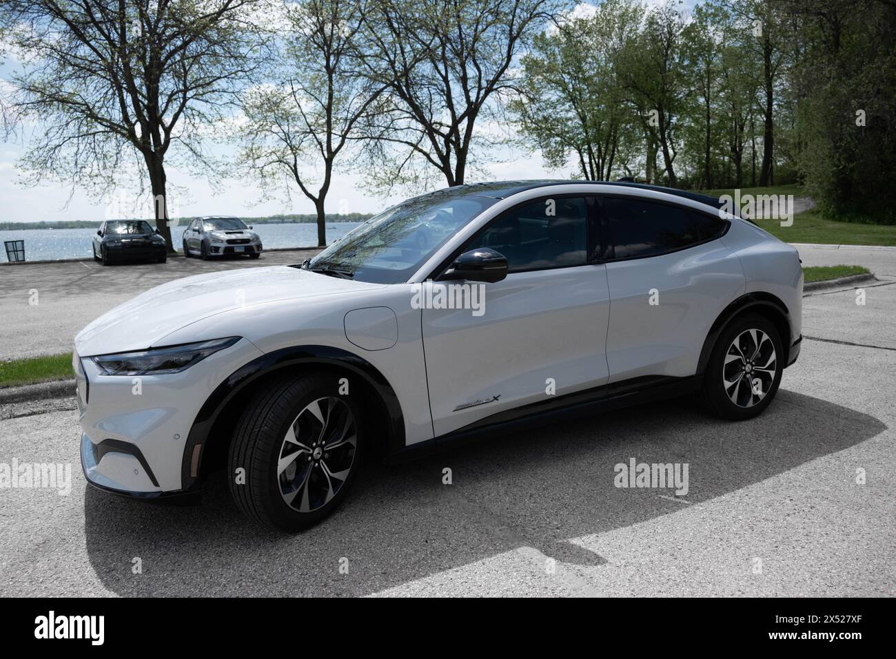 Mustang Mach E, Space White Stock Photo - Alamy