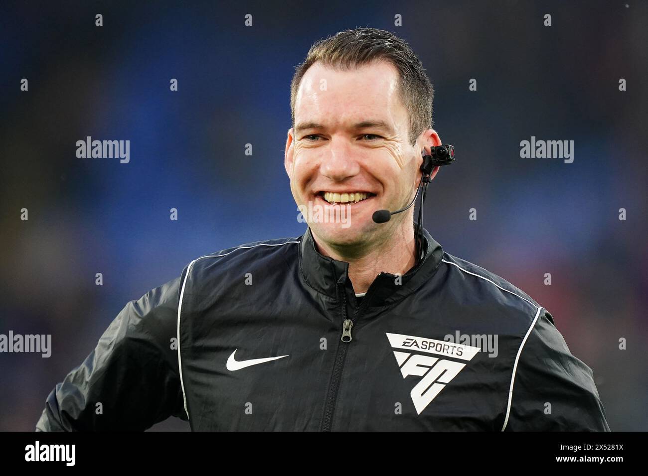 Match referee Jarred Gillett wearing a camera ahead of the Premier ...