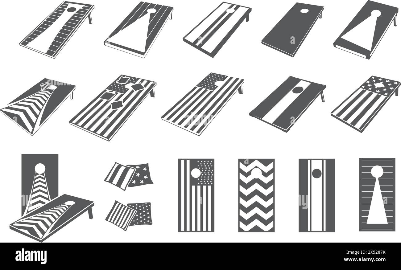 Black cornhole Stock Vector Images - Alamy