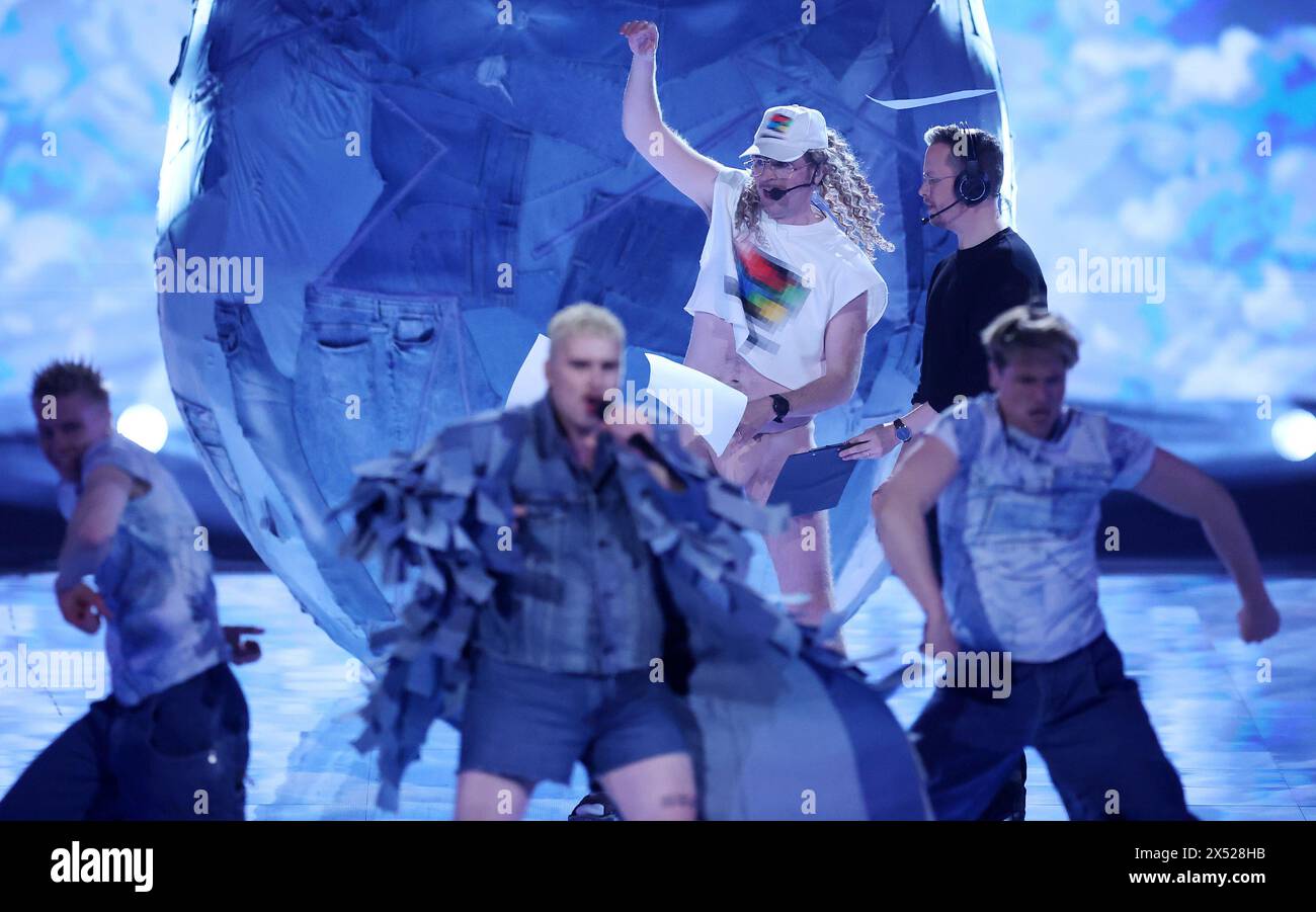 Windows95man represents Finland performs during the first rehearsal of ...