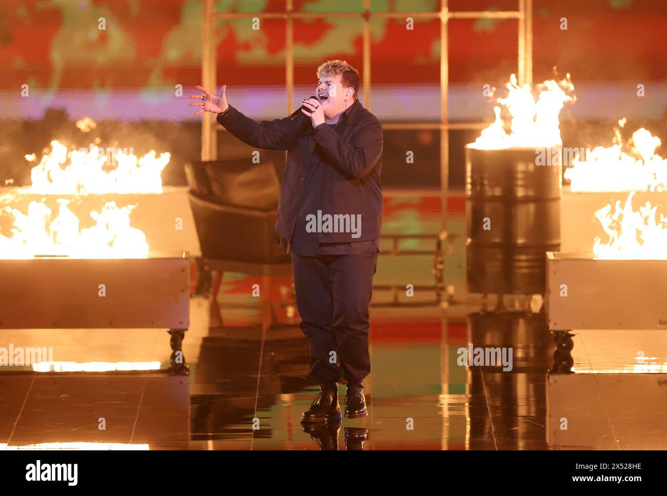 Malmo, Sweden. 06th May, 2024. ISAAK represents Germany performs during ...
