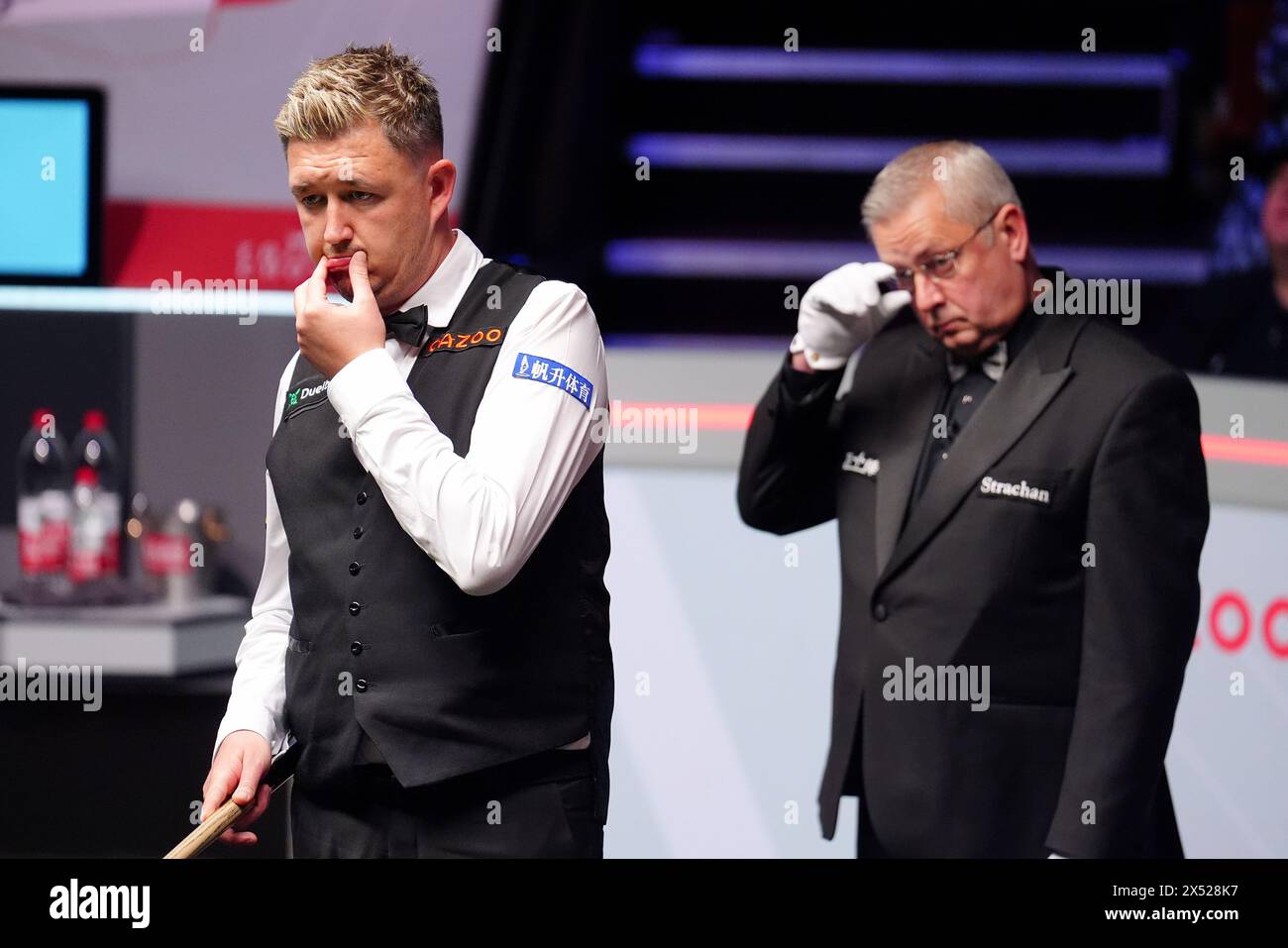 Kyren Wilson in their match against Jak Jones (not pictured) during the ...