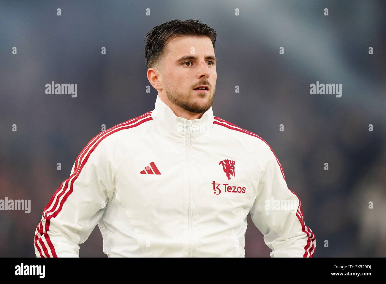 Manchester United's Mason Mount ahead of the Premier League match at ...