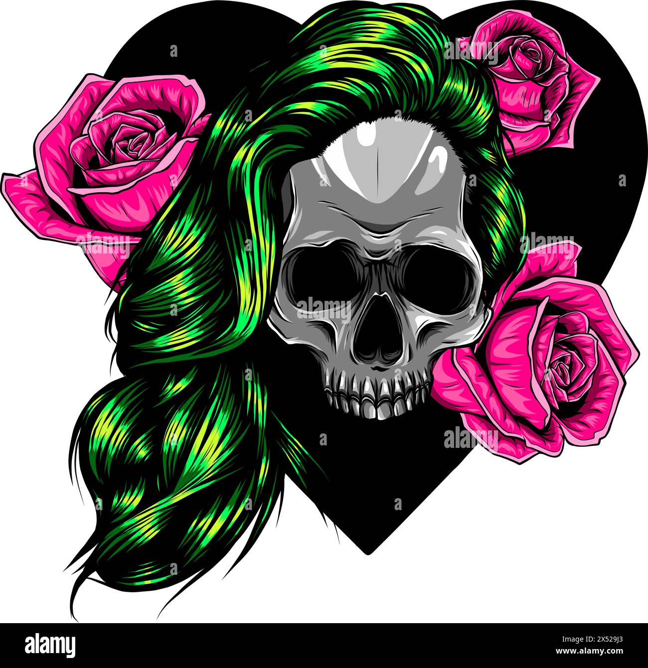 Day dead skull wreath Cut Out Stock Images & Pictures - Alamy