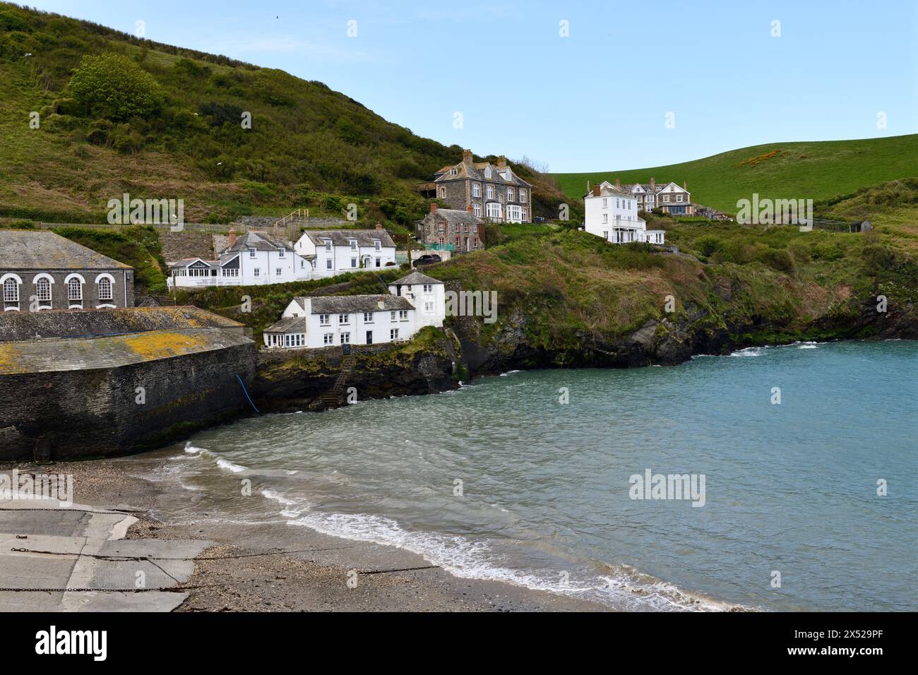 Port Issac Harbour Cornwall England uk Stock Photo - Alamy