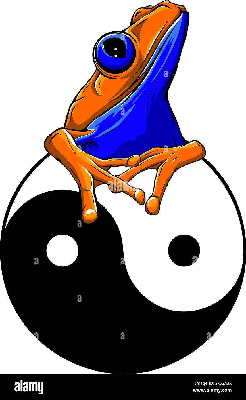 vector illustration of Little tree frog design Stock Vector Image & Art ...