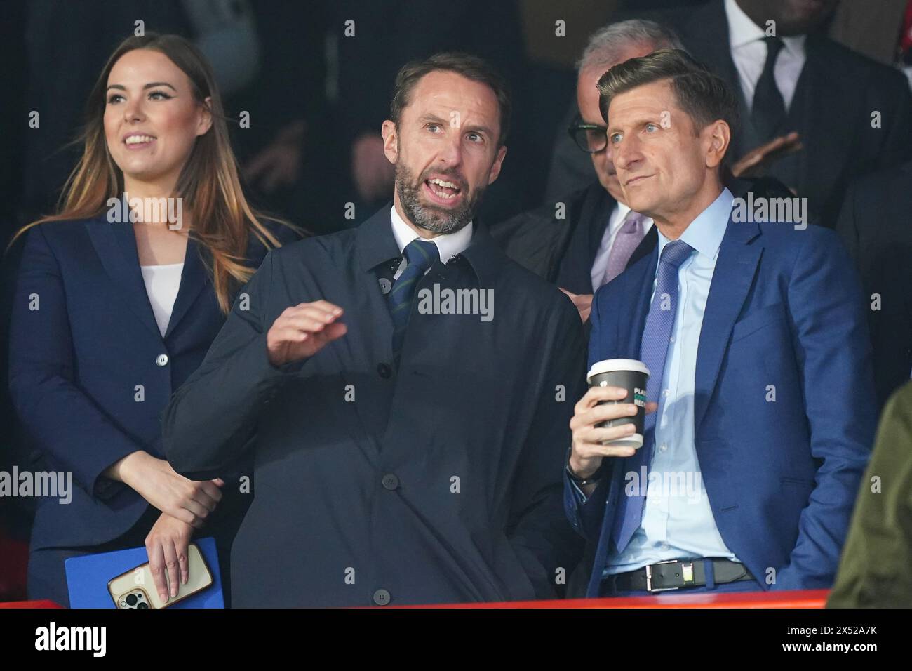 England manager Gareth Southgate (centre left) with Crystal Palace ...