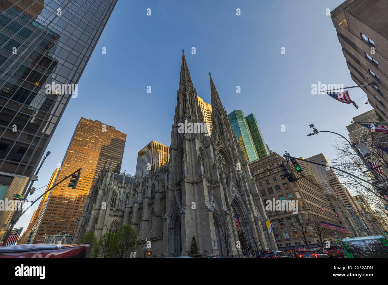 The majestic Gothic architecture of St. Patrick's Cathedral on 5th ...