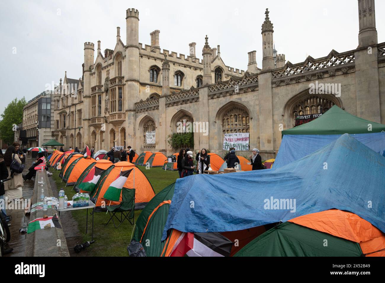 Cambridge, UK. 06th May, 2024. A protest camp against the war in Gaza ...