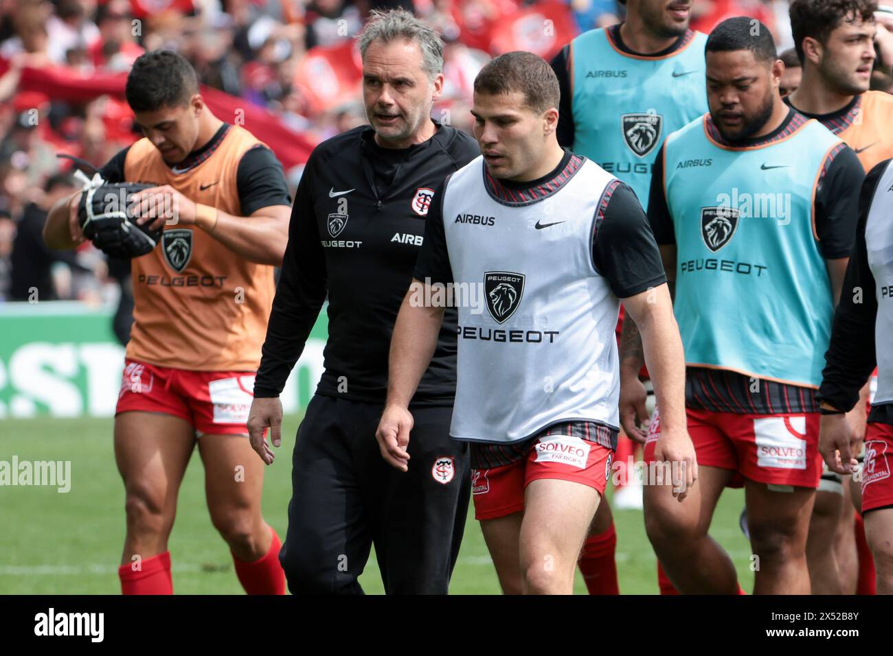 Toulouse, France. 05th May, 2024. Coach of Stade Toulousain Ugo Mola ...
