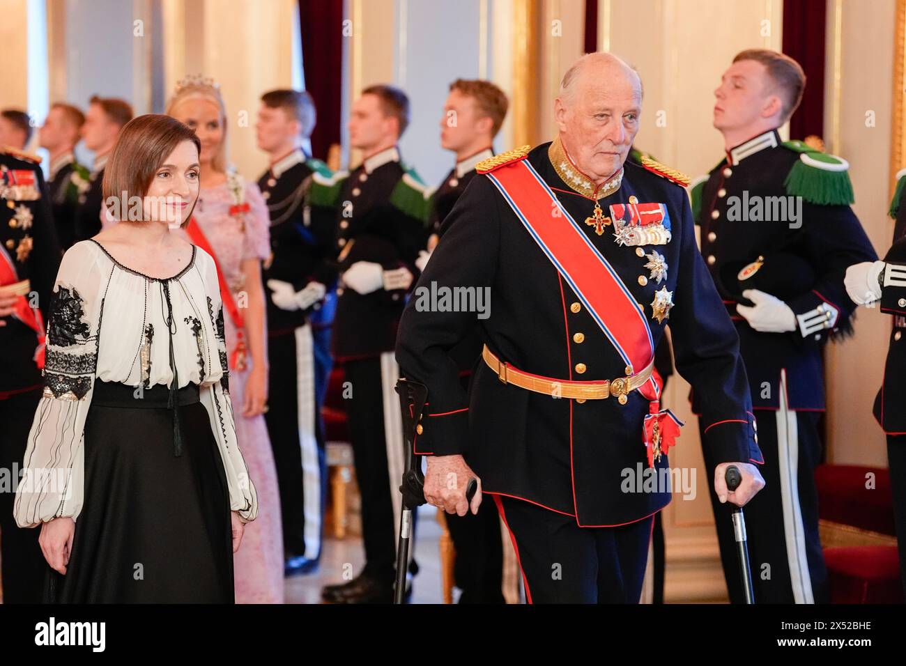 Oslo 20240506.King Harald in procession together with Moldovan ...