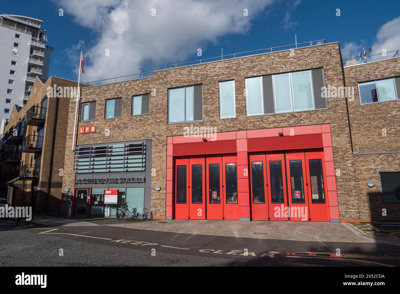 The Dockhead Fire Station in Bermondsey, London, UK Stock Photo - Alamy
