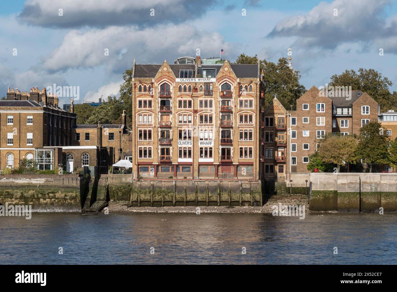 Oliver's Wharf, a Grade II listed apartment building and former ...