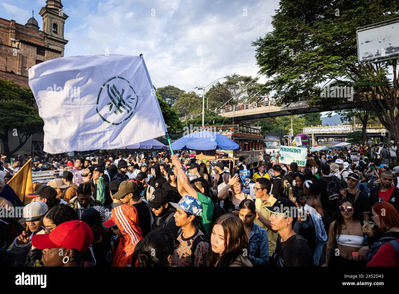 Bogota, Colombia. 04th May, 2024. Demonstrators take part during the ...