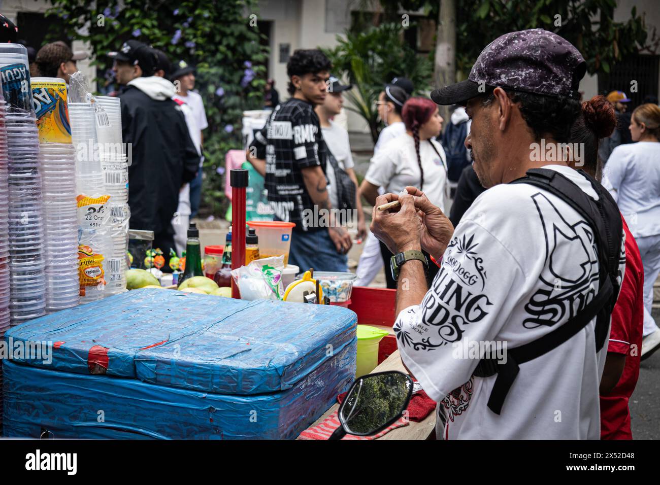 Bogota, Colombia. 04th May, 2024. Demonstrators take part during the ...