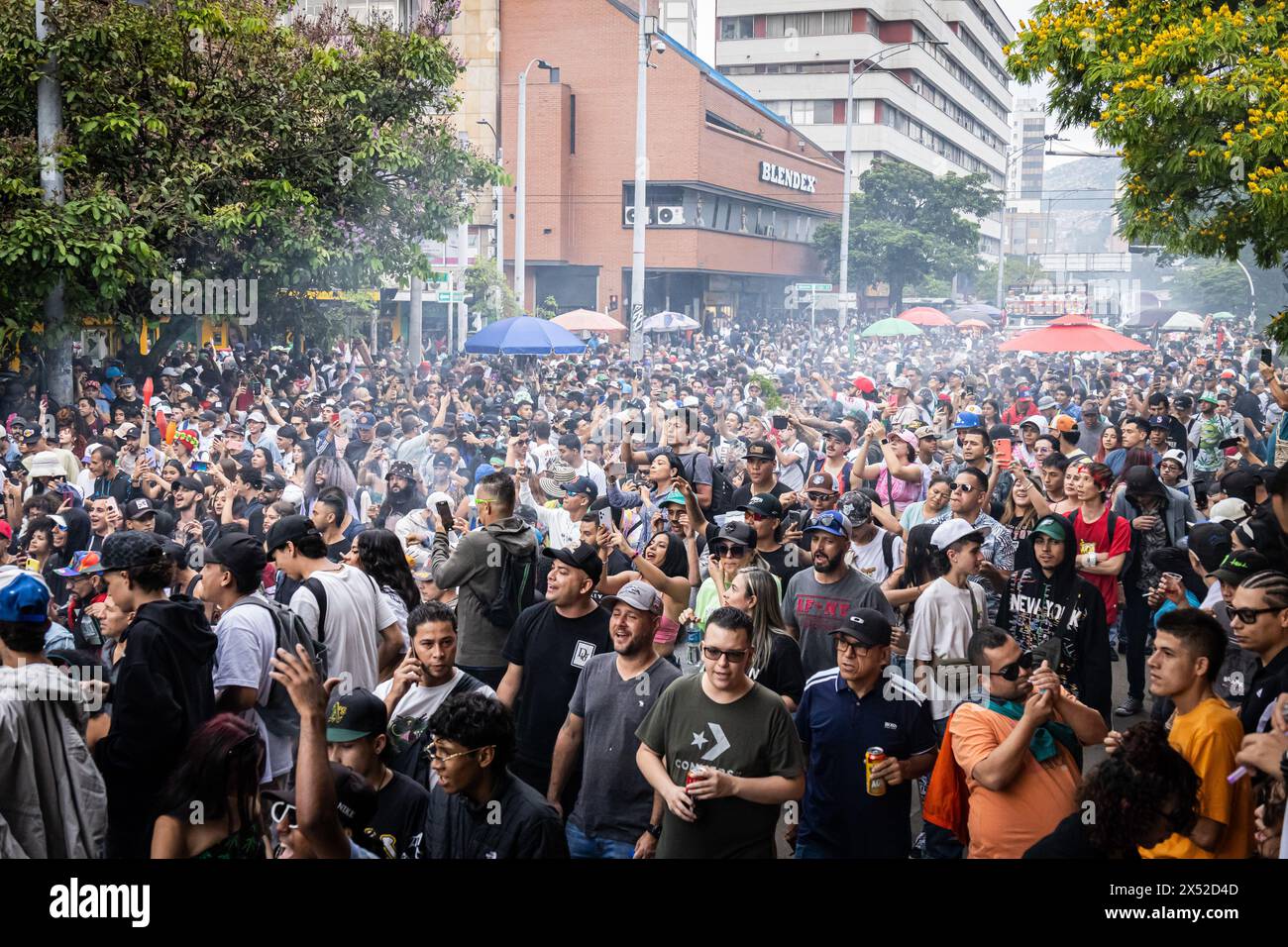 Bogota, Colombia. 04th May, 2024. Demonstrators take part during the ...