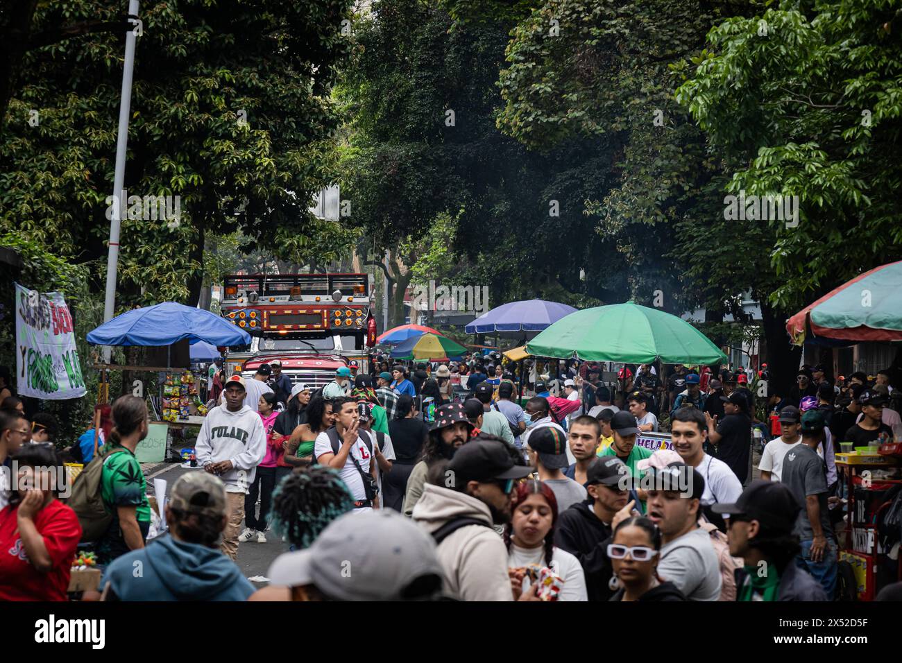 Bogota, Colombia. 04th May, 2024. Demonstrators take part during the ...