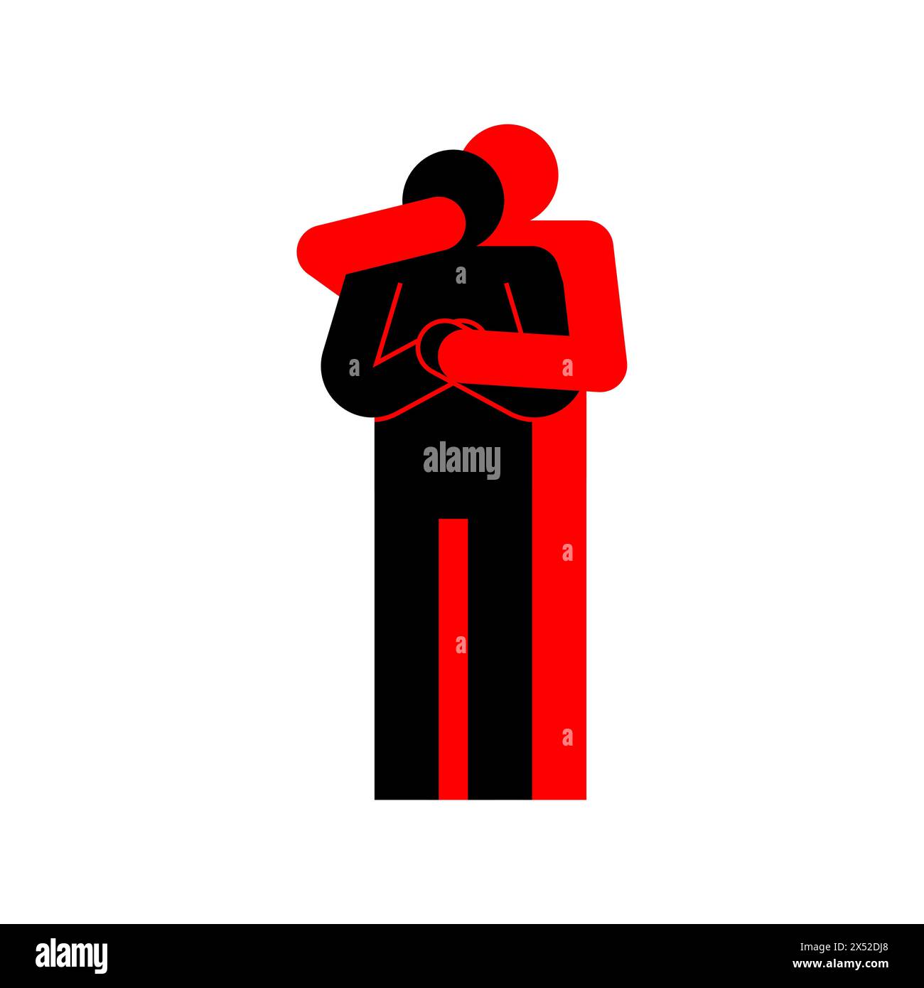 Capturing victim. Violence sign. Maniac Holds victim symbol. Rapist and ...