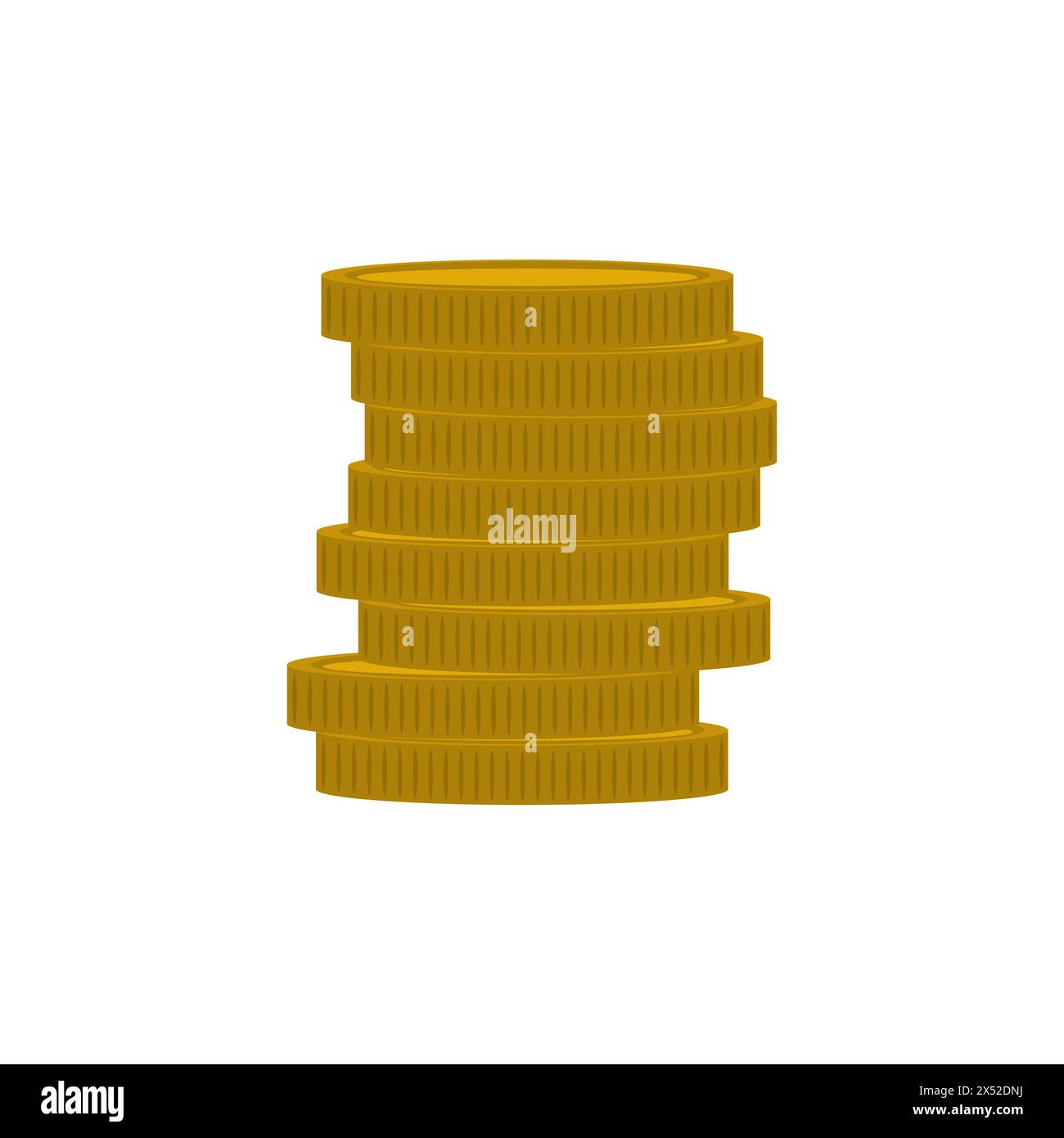 Stack of coins isolated. money Vector illustration Stock Vector Image ...