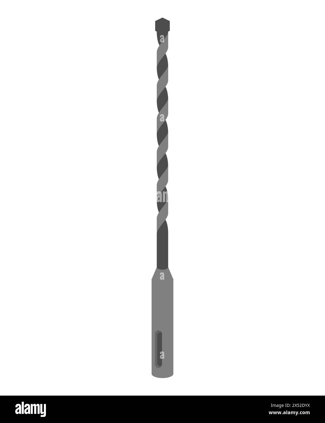 Concrete drill and stone isolated. Locksmith tool. Vector illustration ...