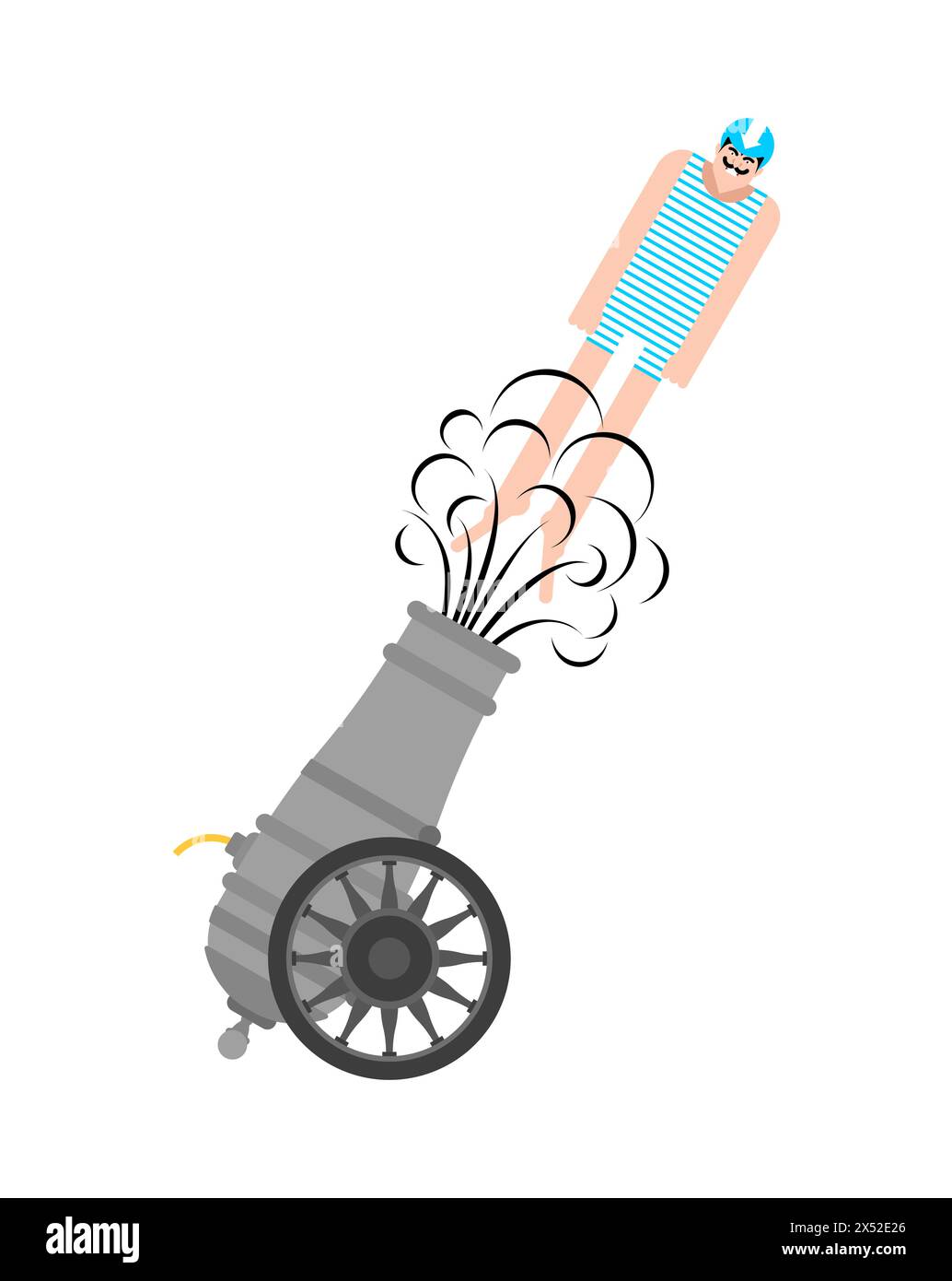 Man launch cannon Stock Vector Images - Alamy