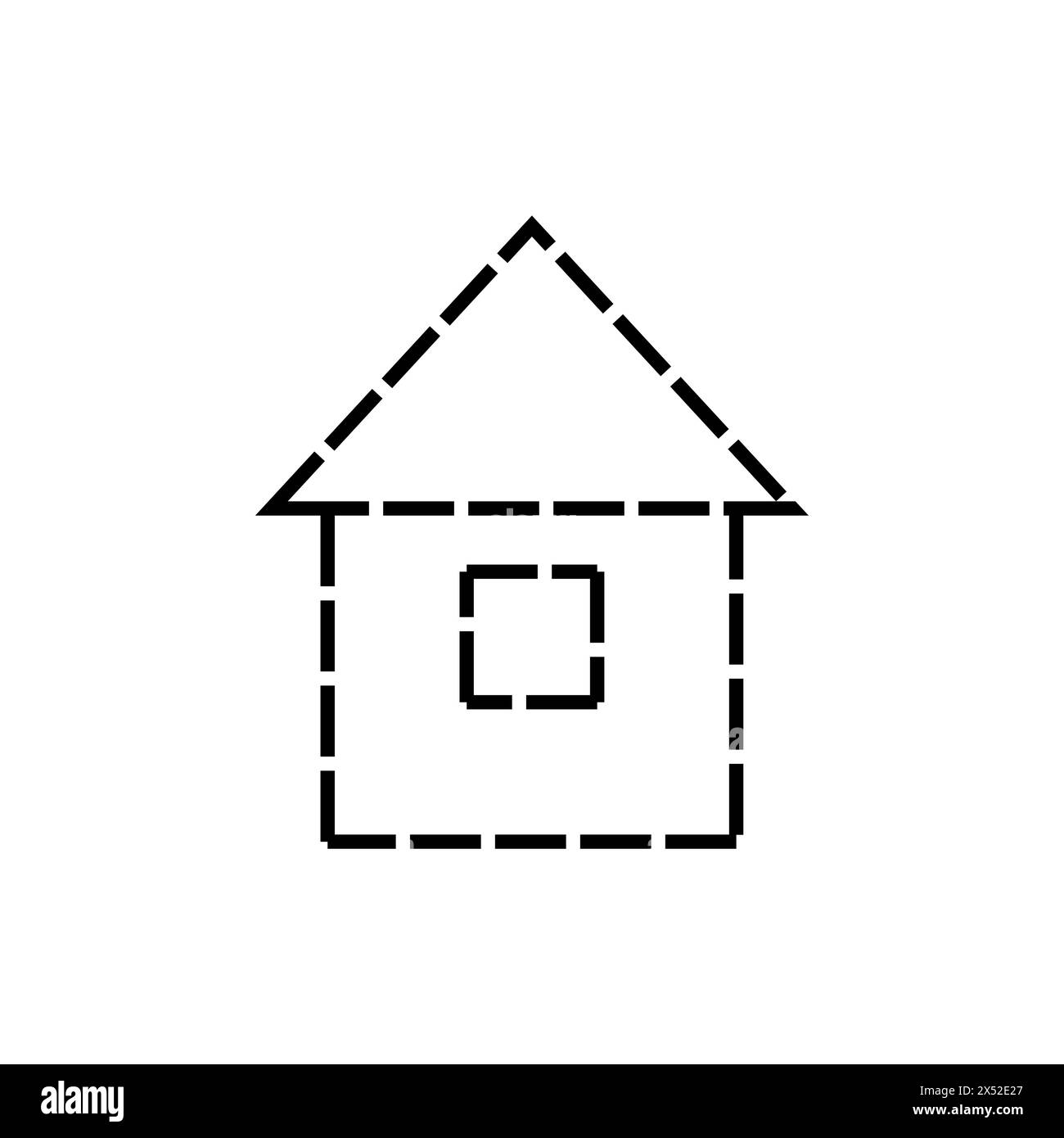 House drawn with dashed lines. House project. Future housing Stock ... House drawn with dashed lines. House project. Future housing Stock ...
