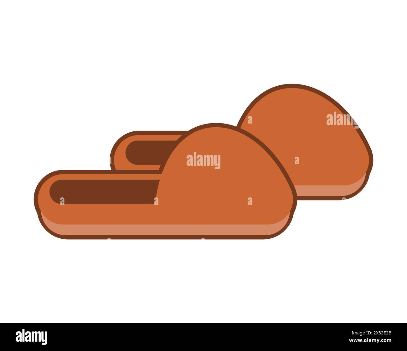 House slippers isolated. House shoes Vector illustration Stock Vector ...