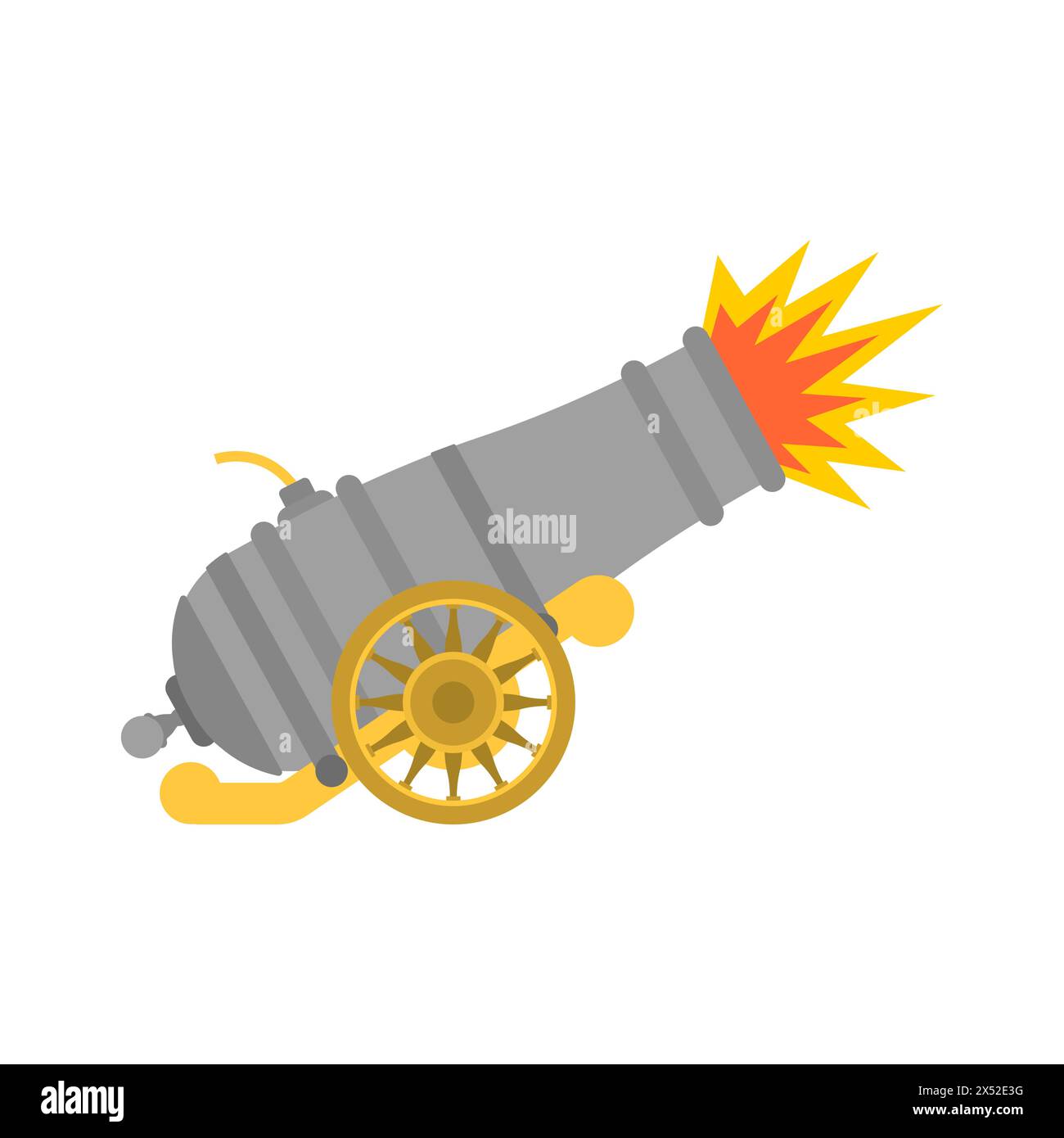 Ancient cannon isolated. Cannon with gun carriagel. Carriage gun Stock ...