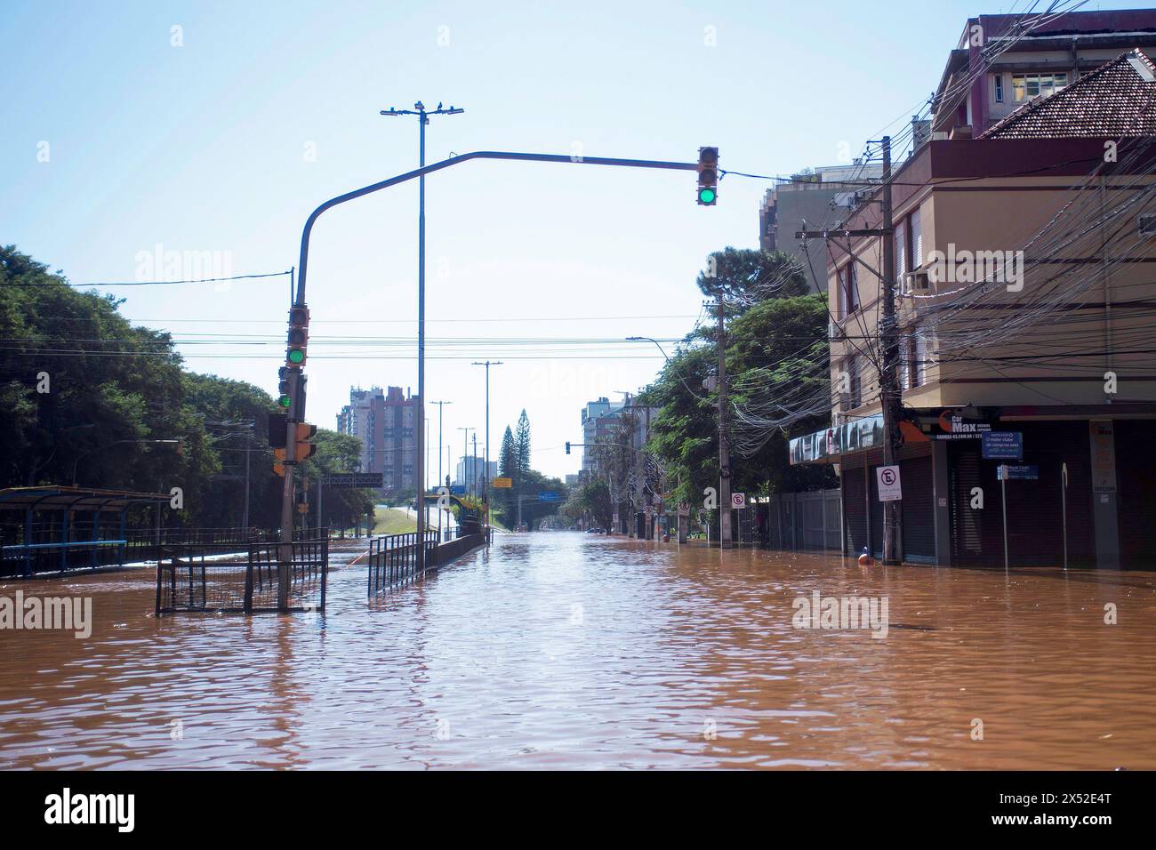 Porto Alegre, Brazil. 06th May, 2024. View of the completely flooded ...