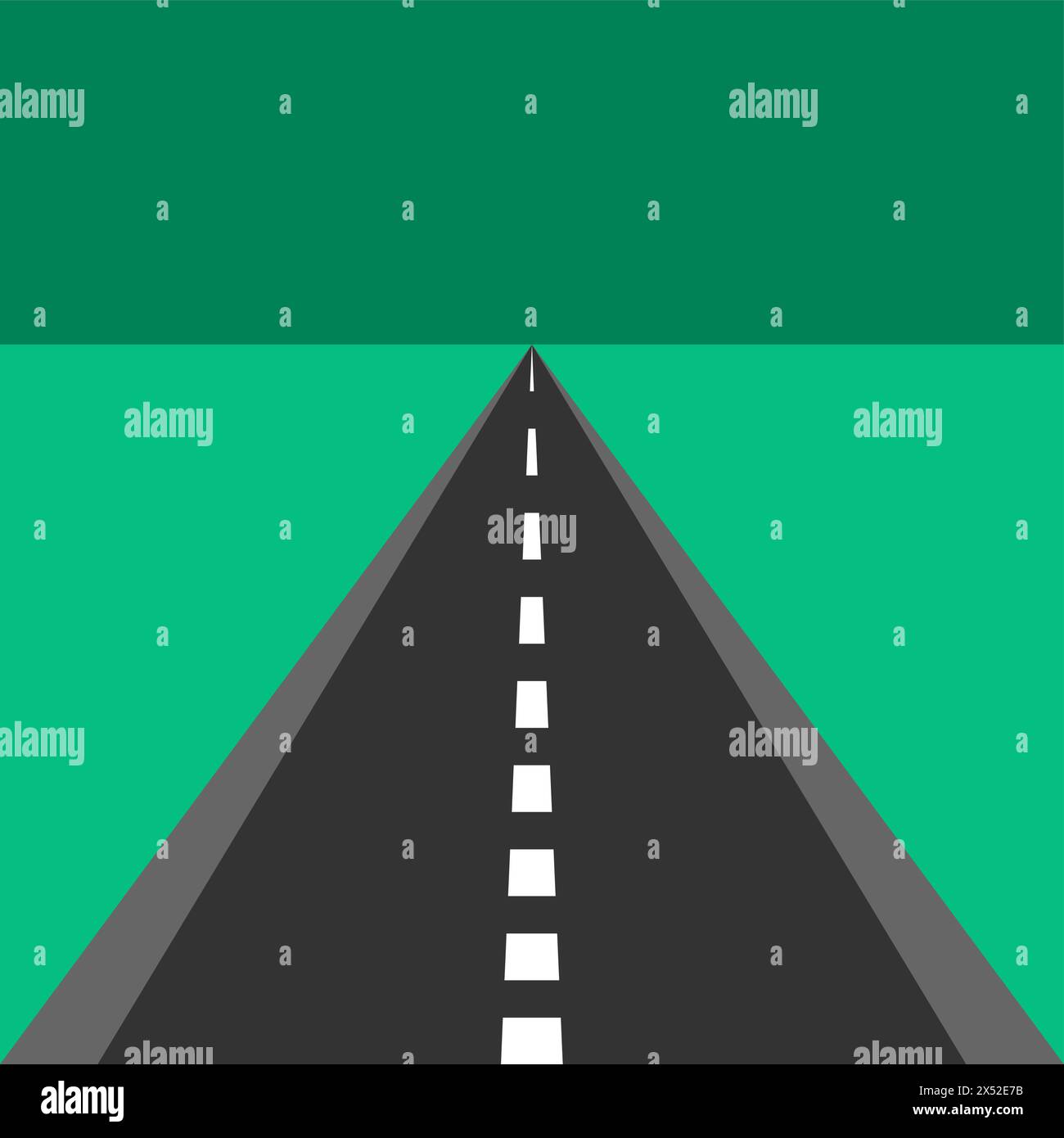 Long road stretching beyond horizon. Vector illustration Stock Vector ...