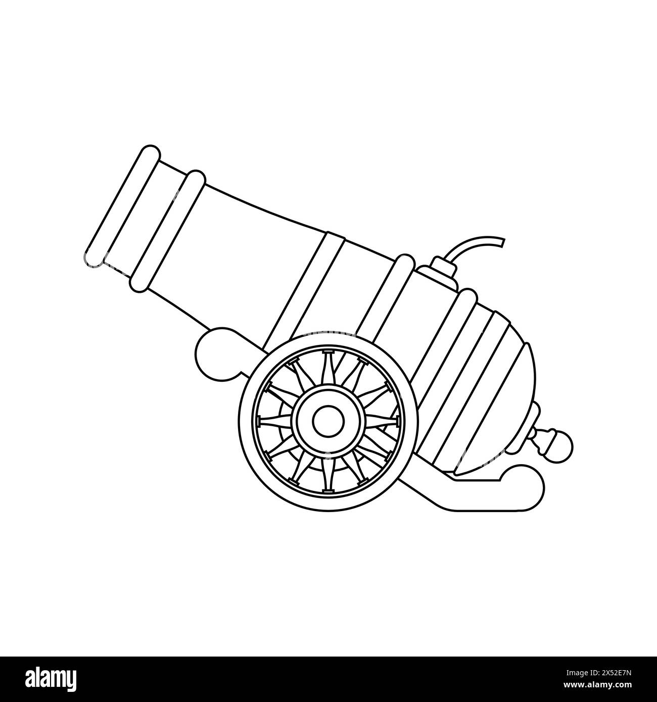 Ancient cannon sign. cannon with gun carriage symbol. Carriage gun icon ...