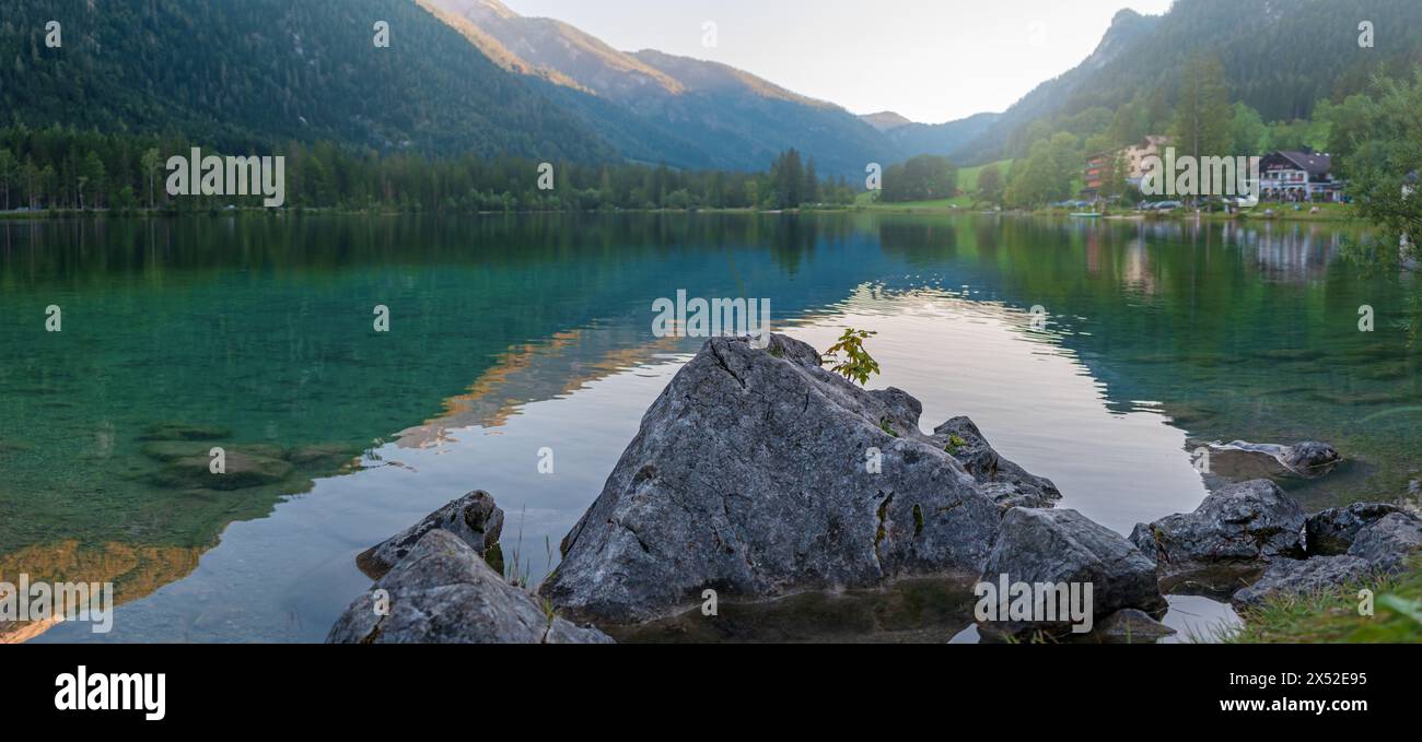 Lake Hintersee in the Alps Bavaria Germany Stock Photo - Alamy