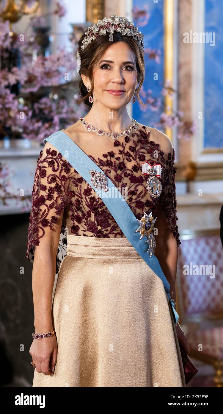 Queen Mary of Denmark at the banquet at Stockholm Palace, that the ...